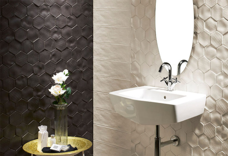 Bathroom Tile Idea - Install 3D Tiles To Add Texture To Your Bathroom
