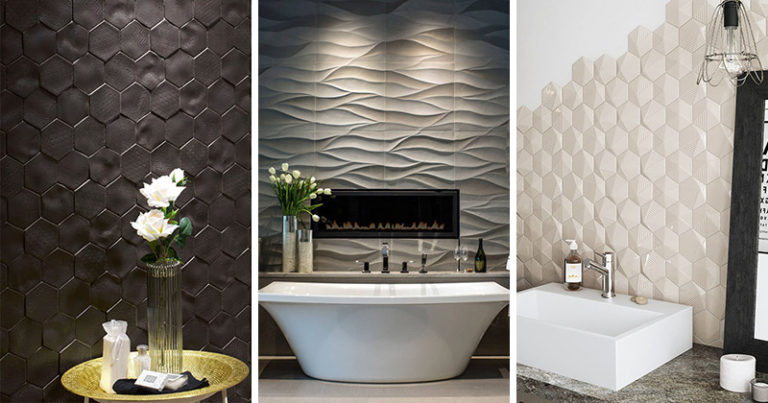 Bathroom Tile Idea - Install 3D Tiles To Add Texture To Your Bathroom