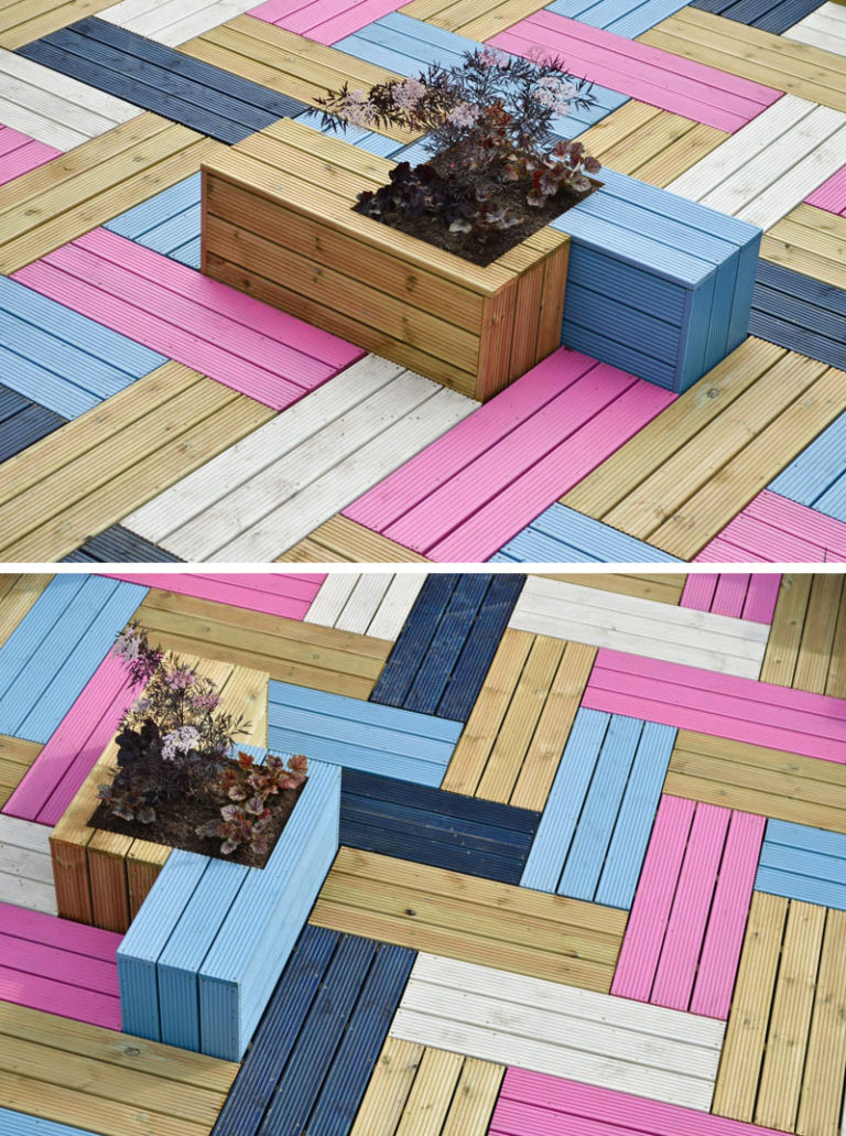 Deck Design Ideas - This Rooftop Deck Received A Colorful Modern ...