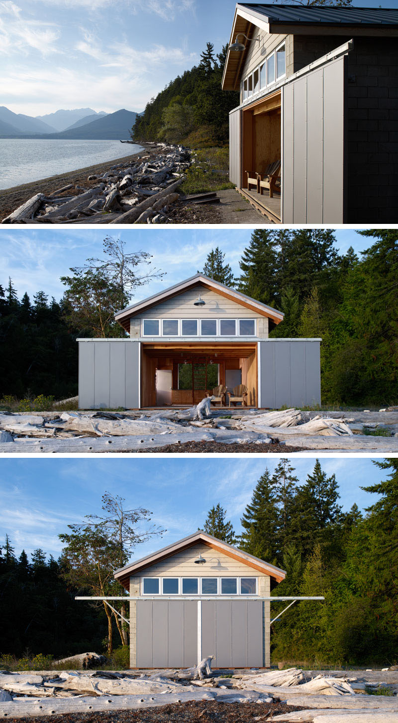 This Boat House With A Lofted Sleeping Area Sits On The Shores Of The ...