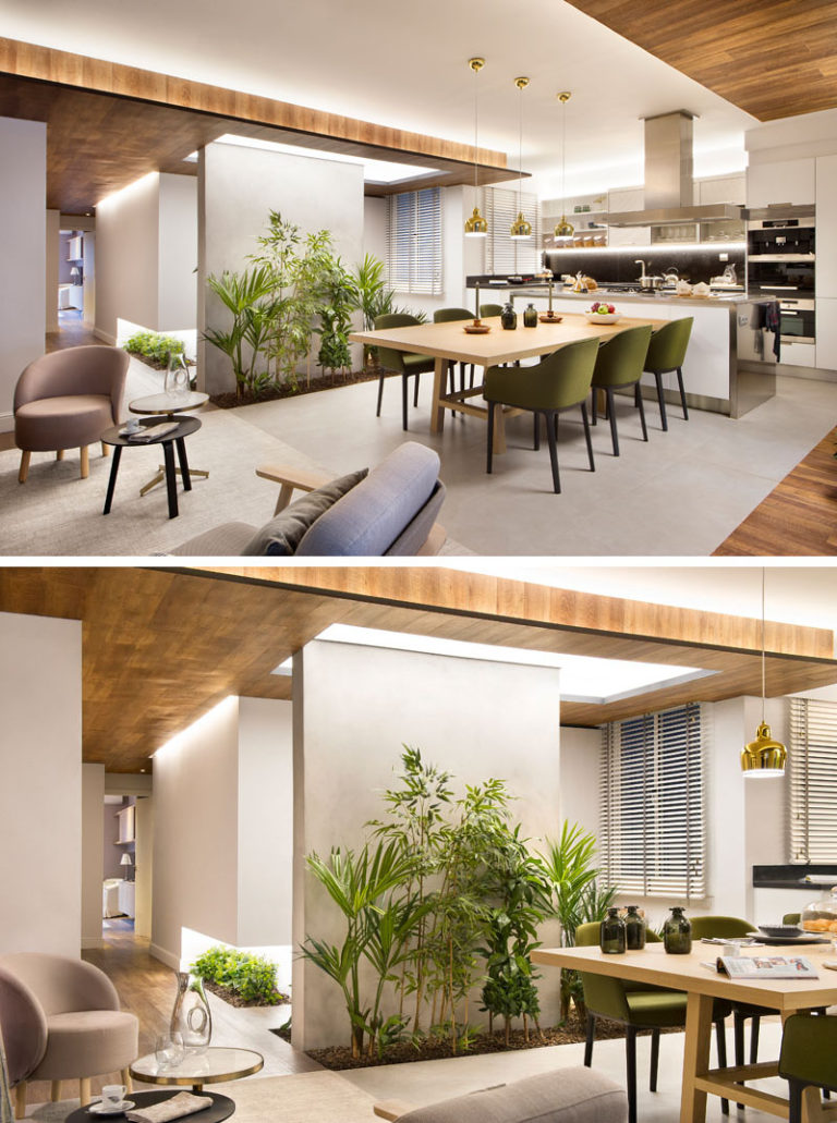 Built-In Planters Have Been Included In The Design Of This Apartment