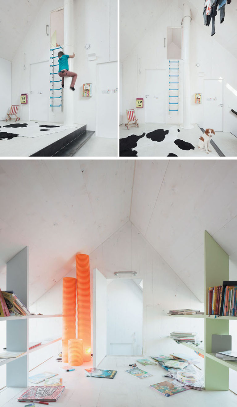 An angular exterior surrounds the minimalist interior of this house in ...