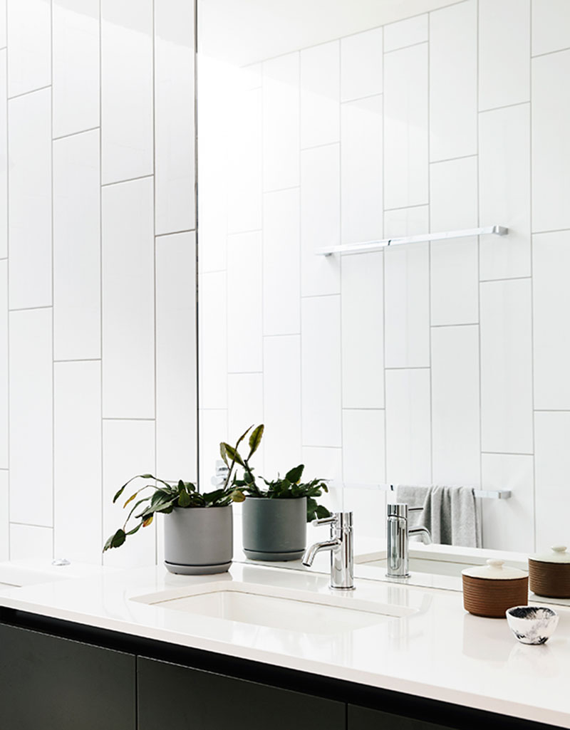 Bathroom Tile Ideas - Oversized Subway Tiles Installed Vertically