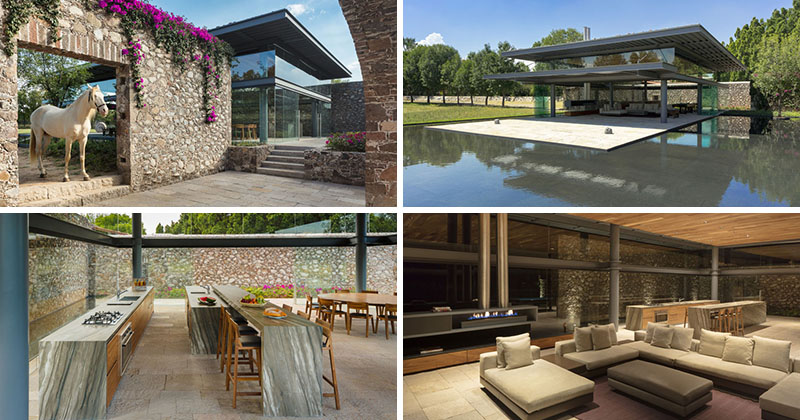 This Visitors Pavilion Is Surrounded By Glass And Water