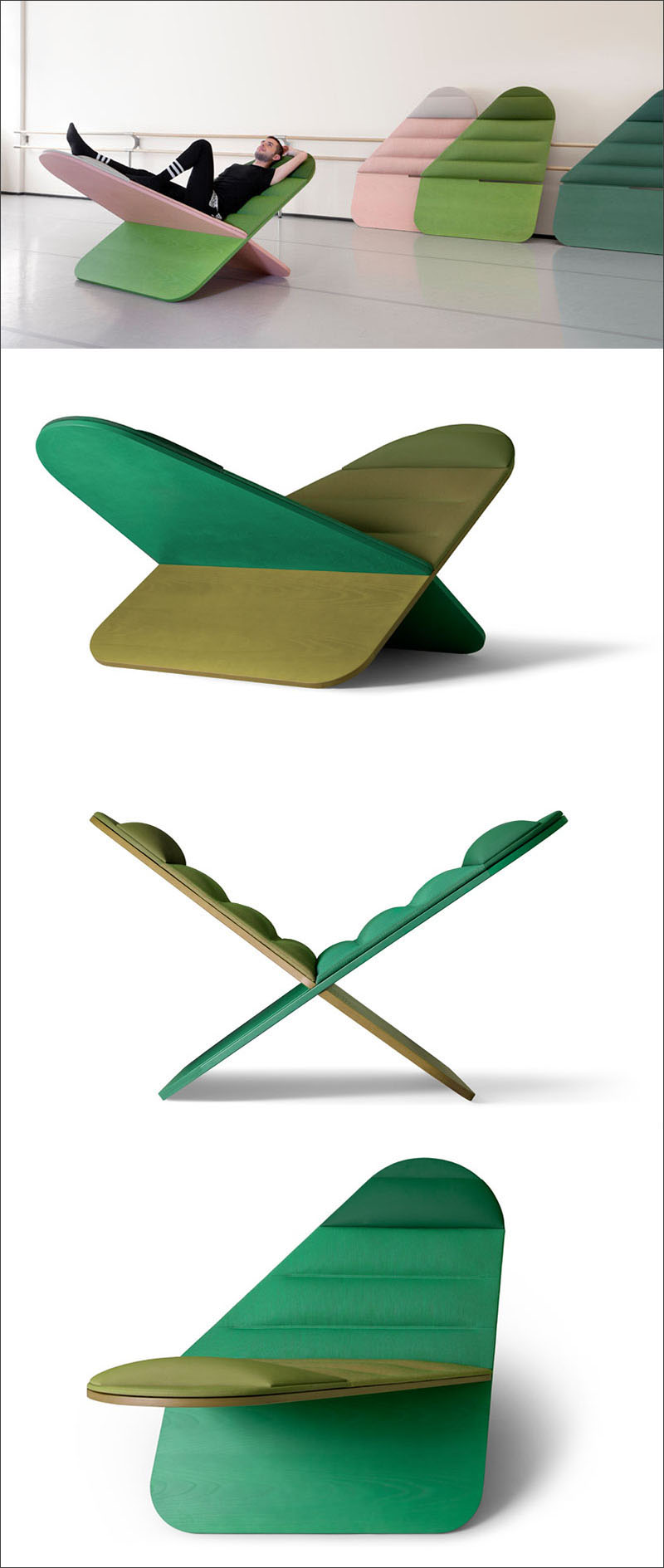 The design of this lounge chair was inspired by the symbol for infinity