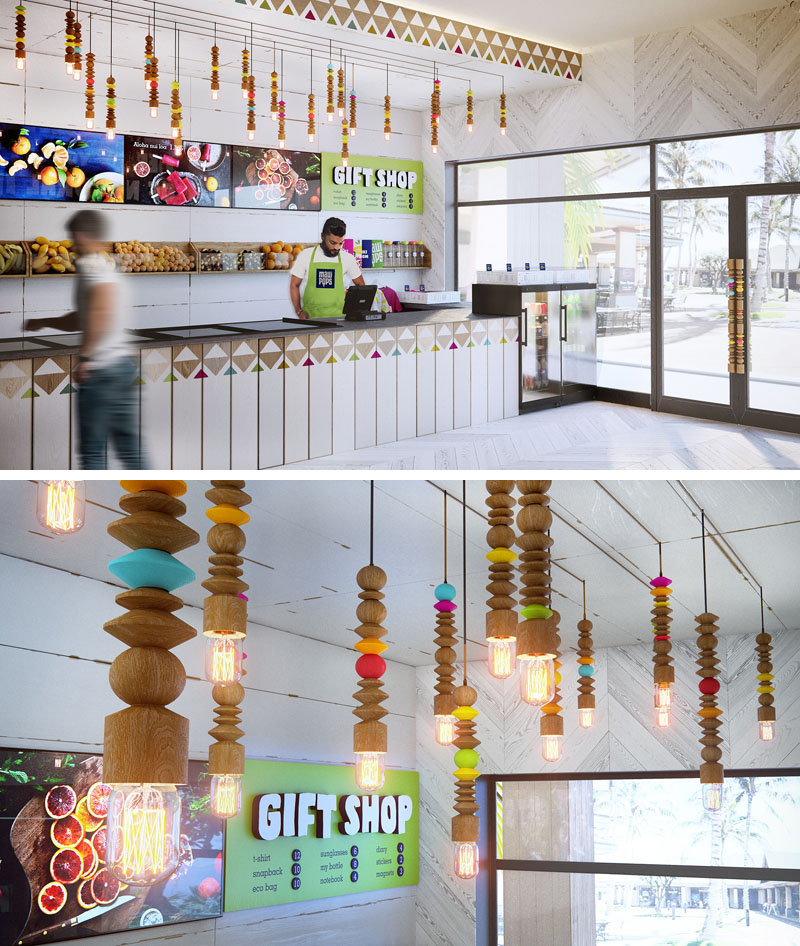 This fun interior and branding was designed for a new popsicle and ...