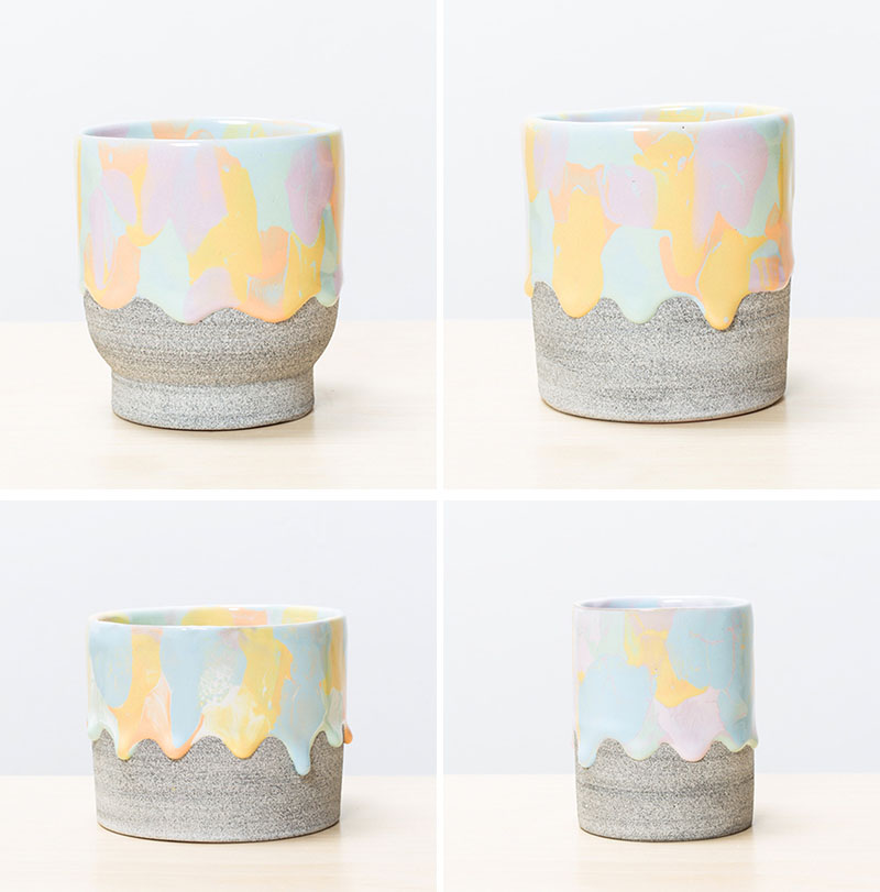 Brian Giniewski Ceramics Has Created A Collection Of Rainbow Drip Vessels