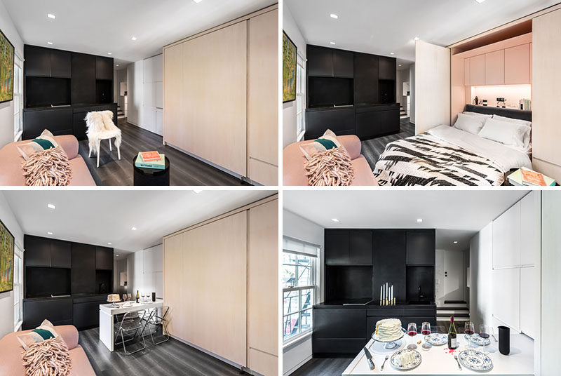 This Micro Apartment Has A Wall Of Hidden Uses