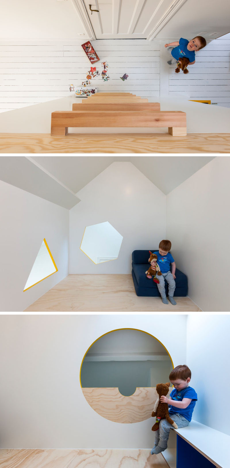 This Kids Room Has A Custom Designed Double Bed And Lofted Play Space