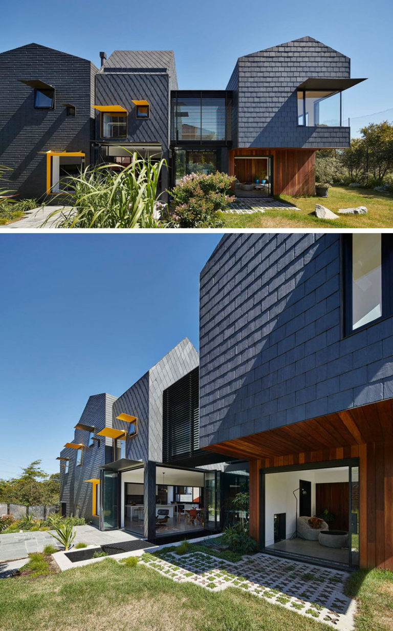 Dark Grey Slate Creatively Covers This Australian Home