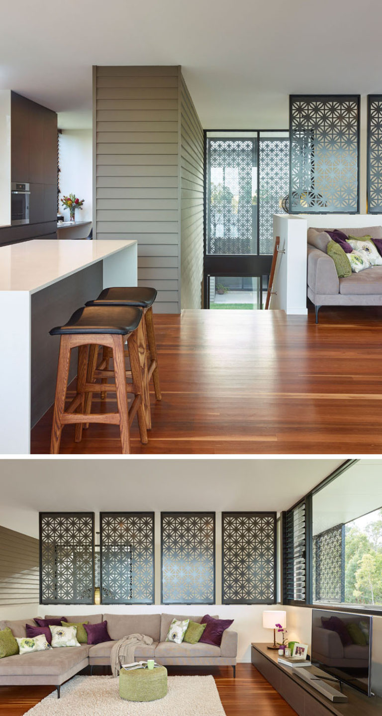 Decorative Laser Cut Screens Are Displayed Throughout This Australian House