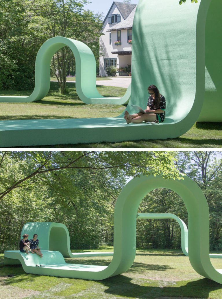 A Whimsical Outdoor Pavilion Graces An Artist Colony In Illinois