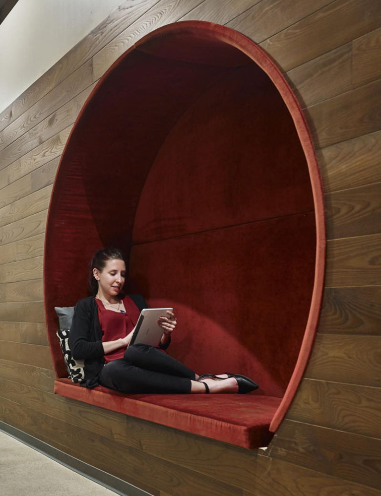This Office Design Has Built-In Nooks For Relaxing