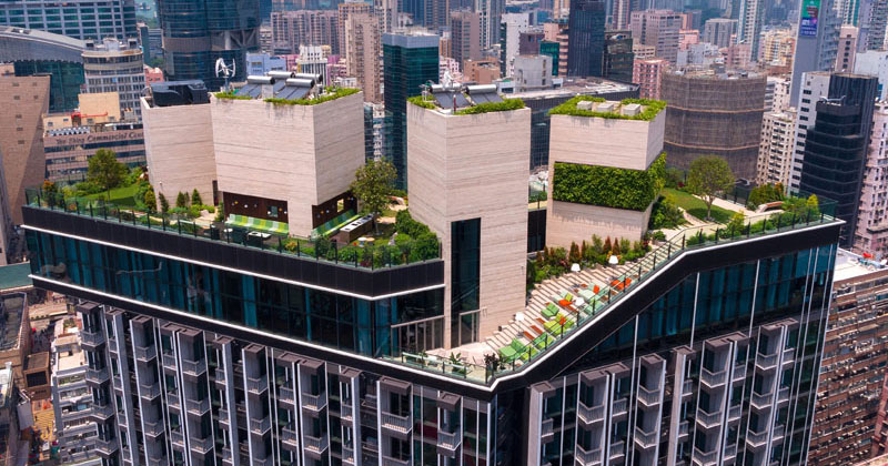 This Building In Hong Kong Has A Rooftop Park And Private Clubhouse