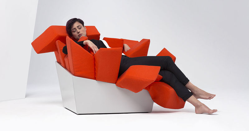 A Chair Designed To Let Someone Sit Or Lay However They Like