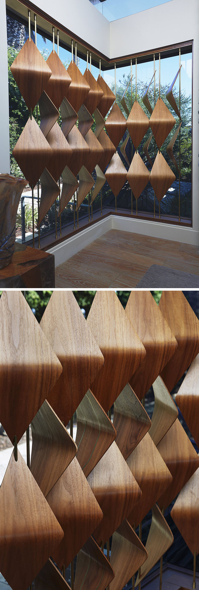 These Walnut Wood Shades Create A Sculptural Look For Windows