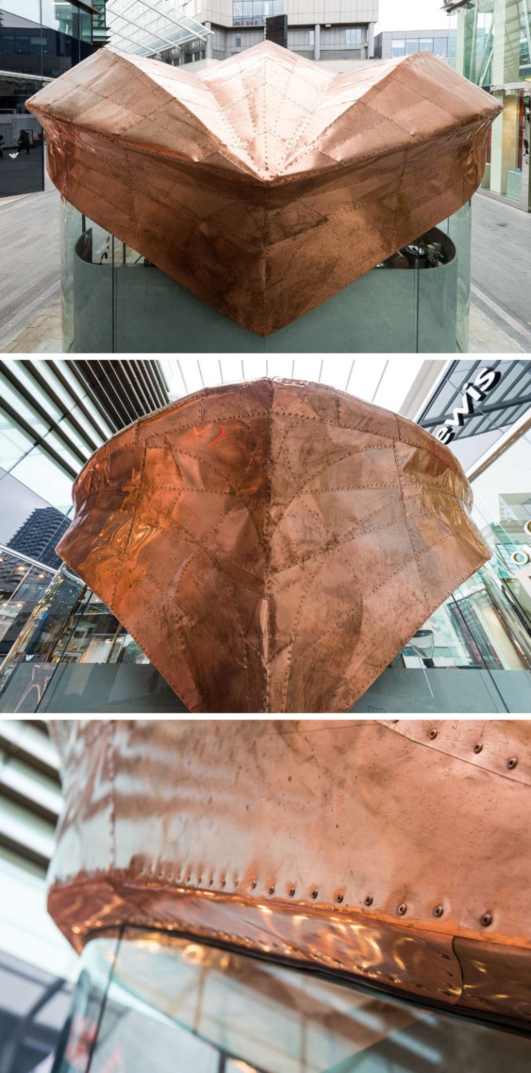 542 Copper Sections Were Used To Create The Curved Roof Of This London Cafe