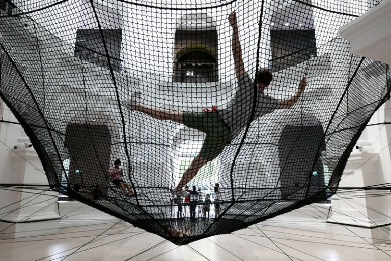 A Suspended Net Is Allowing People To Experience The National Museum Of ...