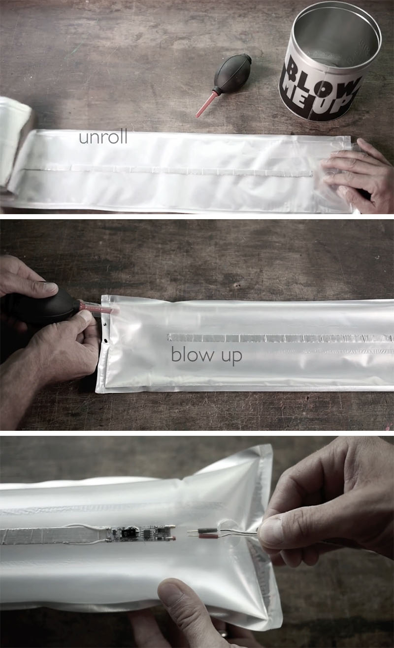 Theo Möller And Ingo Maurer Have Designed An Inflatable LED Lamp