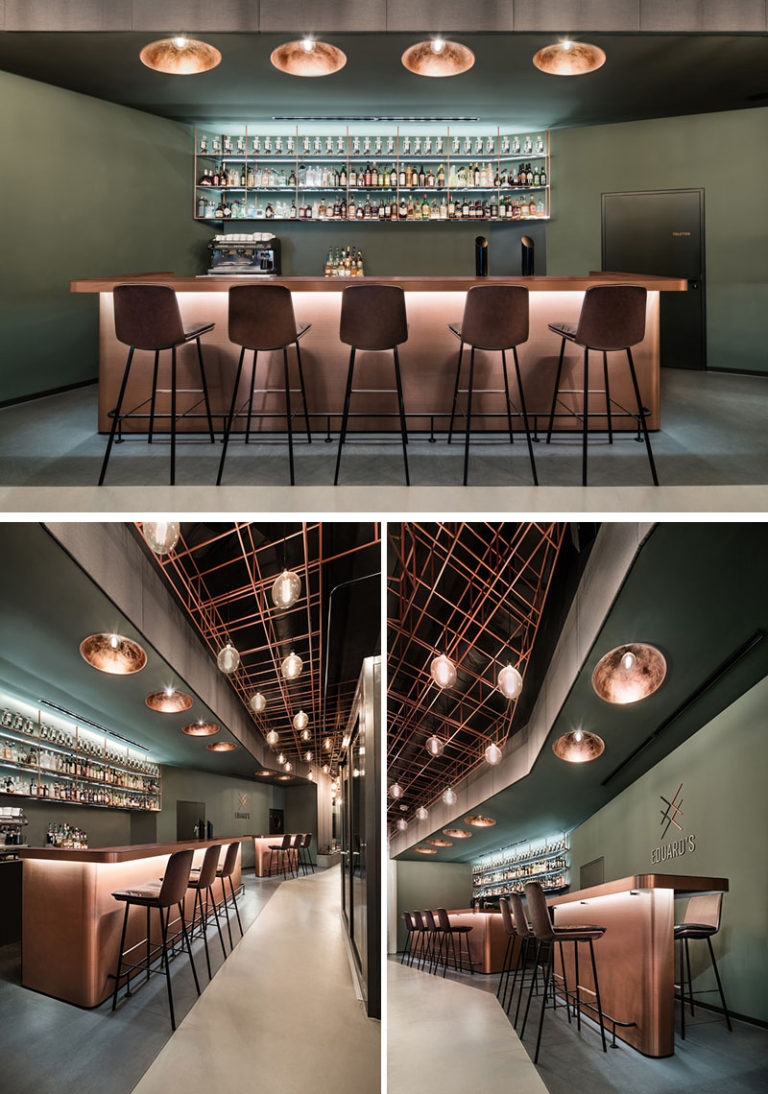 This Bar In Stuttgart Has Walls Of Glass That Show Off The Wood And ...