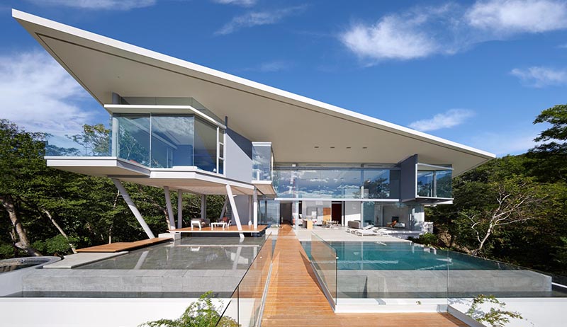 This Modern House In Costa Rica Sits Under A Dramatic Large Angled Roof