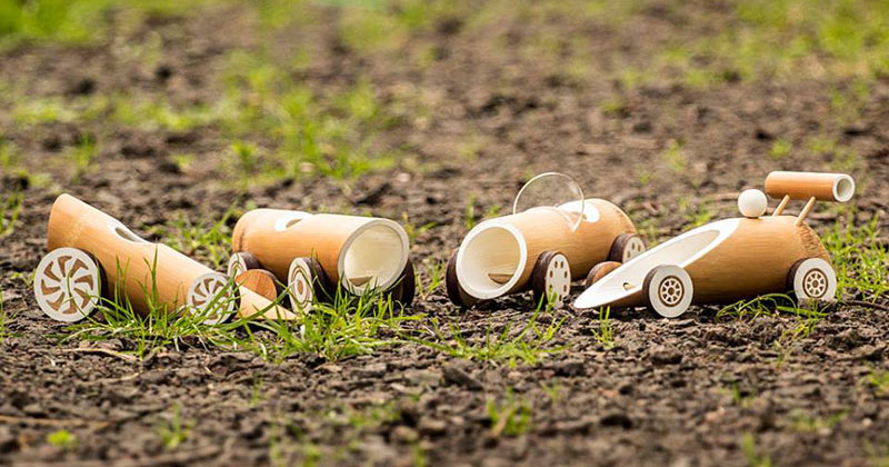 These New Eco-Friendly Bamboo Toy Cars Are Fully Biodegradable