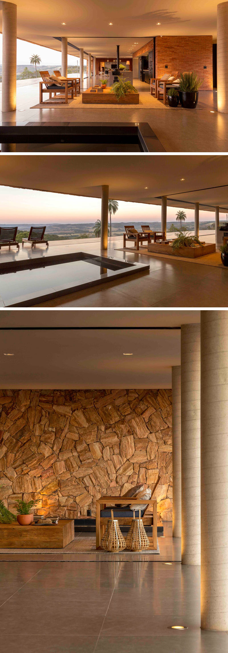 Horizontal Lines Are A Defining Feature Of This Hillside Home In Brazil