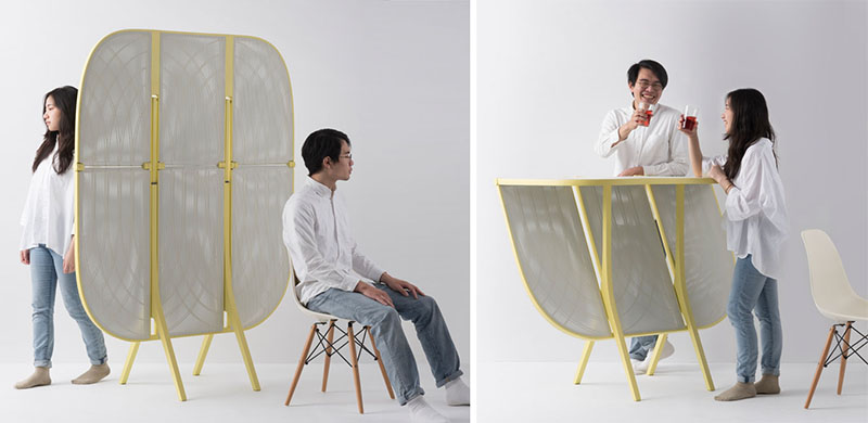 A Room Divider Designed To Transform Into A Bar Table