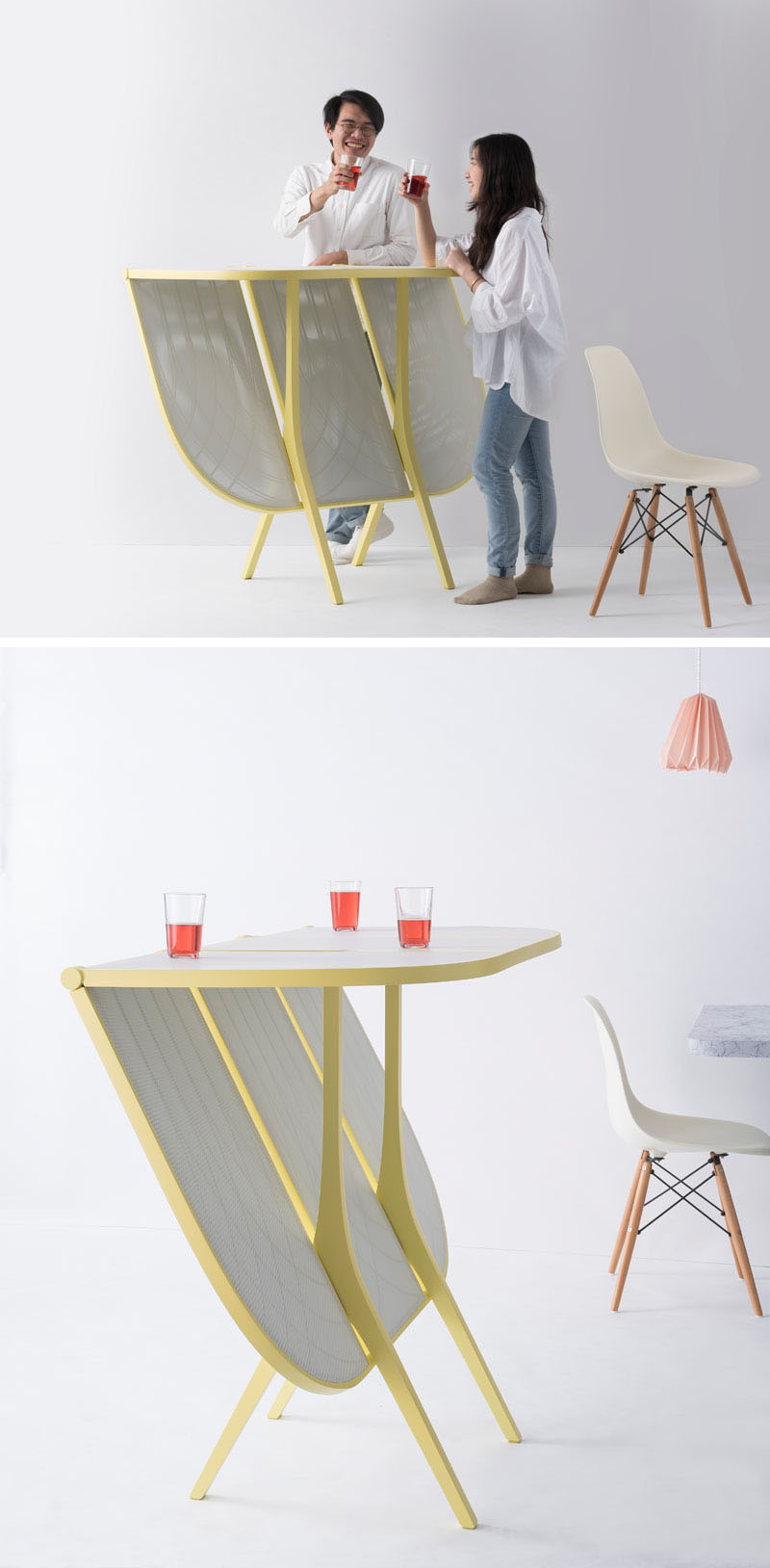 A Room Divider Designed To Transform Into A Bar Table