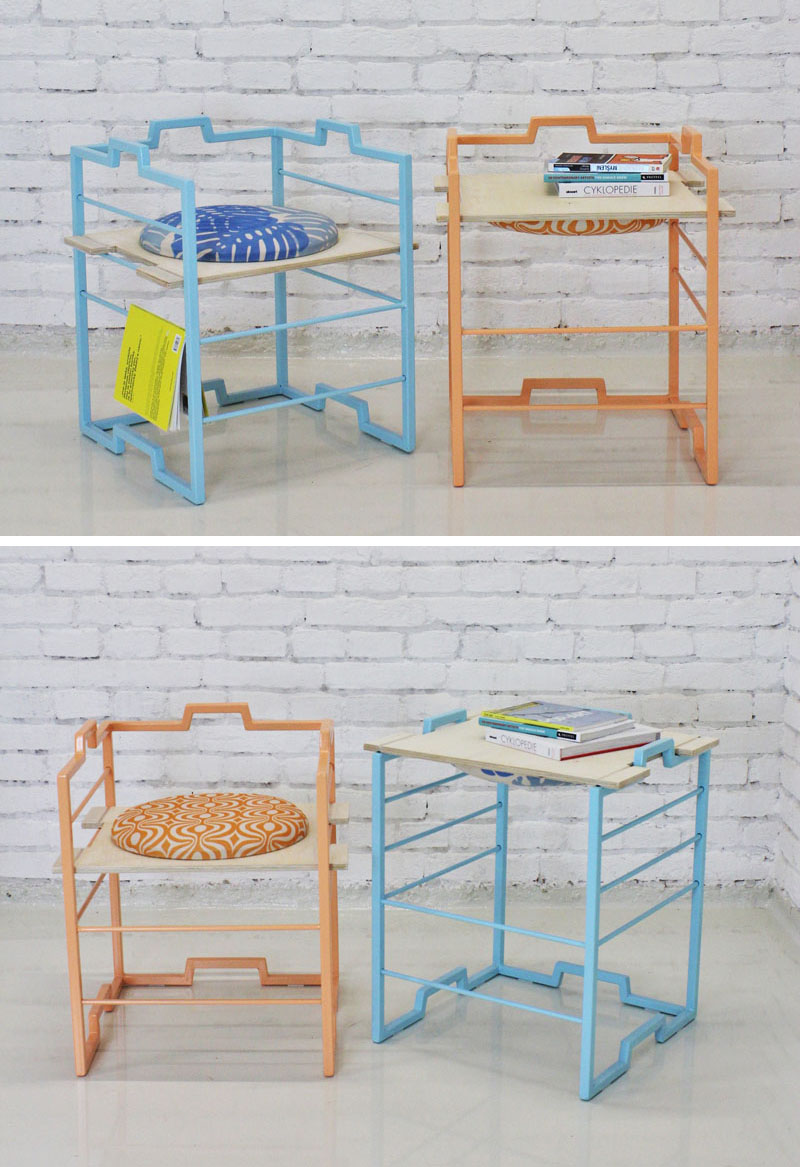 A Multi-Functional Furniture Piece That Can Be Either A Chair, A Table ...