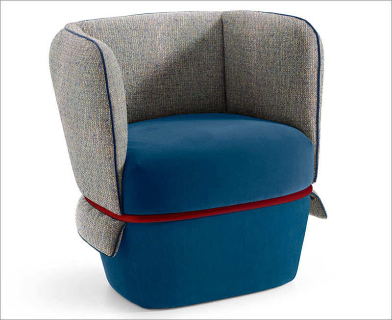 The Chemise Armchair Has A Metal Tube That Holds The Wrap-Around ...