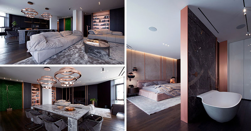 Soft Copper Accents Are Scattered All Over This Apartment