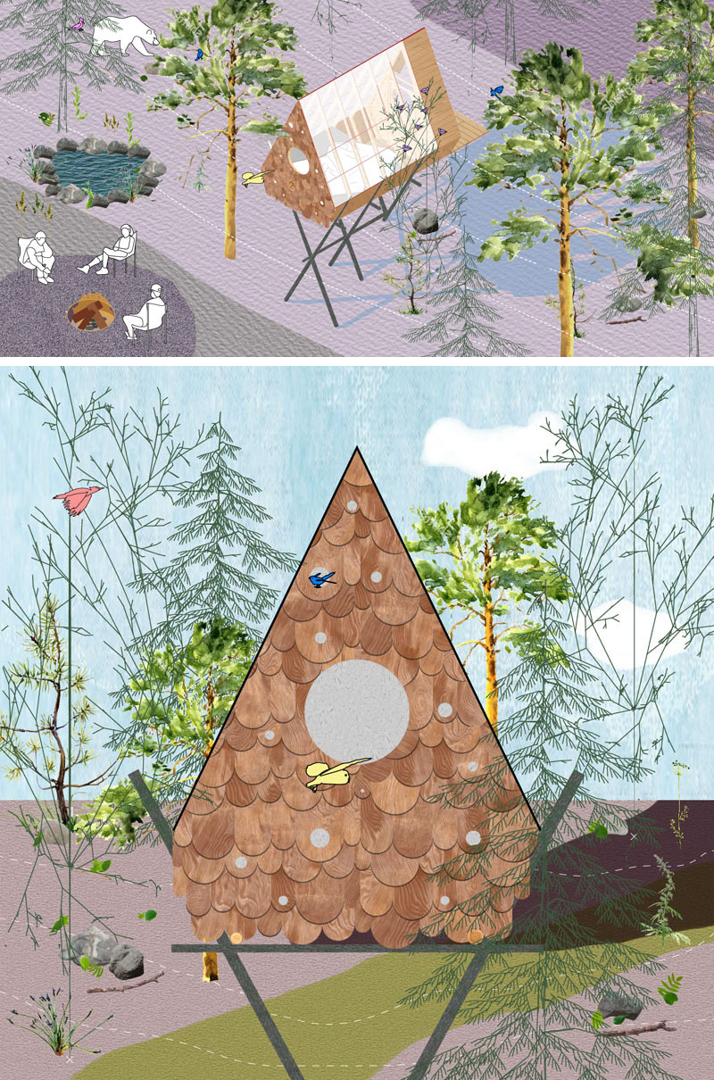 This Birdhut In The Canadian Forest Can Sleep Two People And 12 Birds