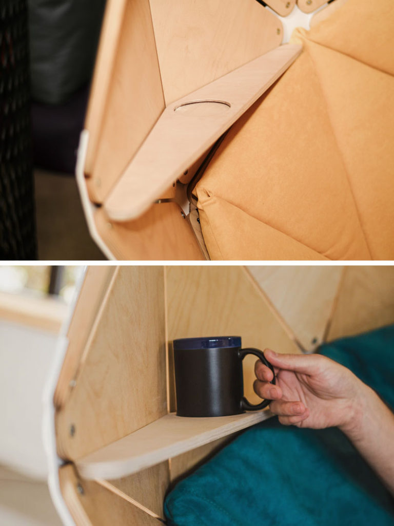 This Chair Is Designed To Create A Private Space For One Person