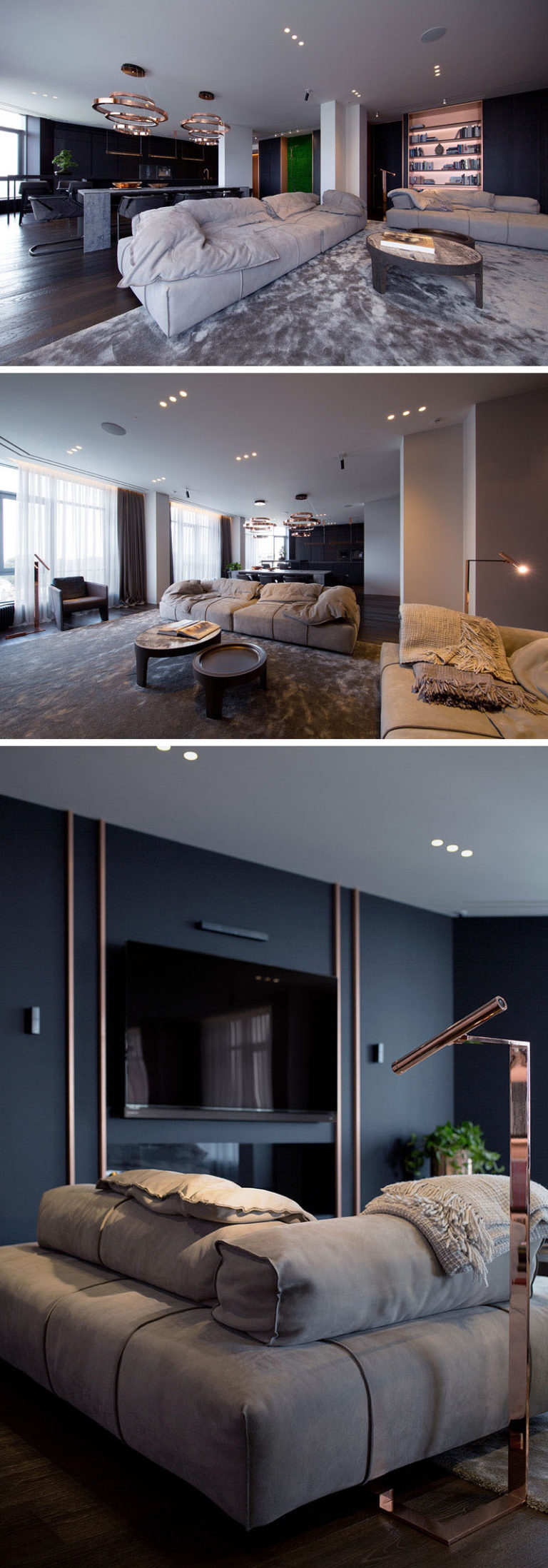 Soft Copper Accents Are Scattered All Over This Apartment