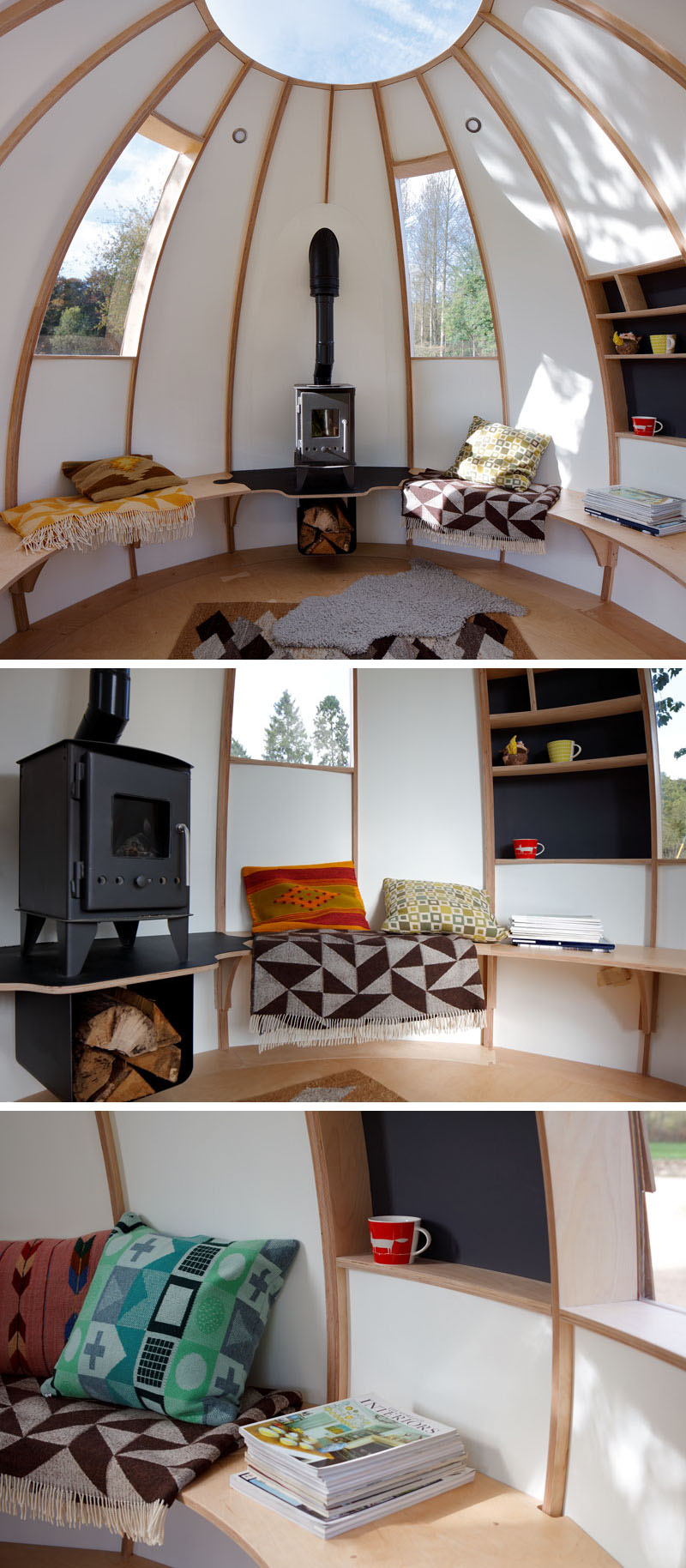 The "Escape Pod" Is A Unique Shingle Covered Outdoor Space