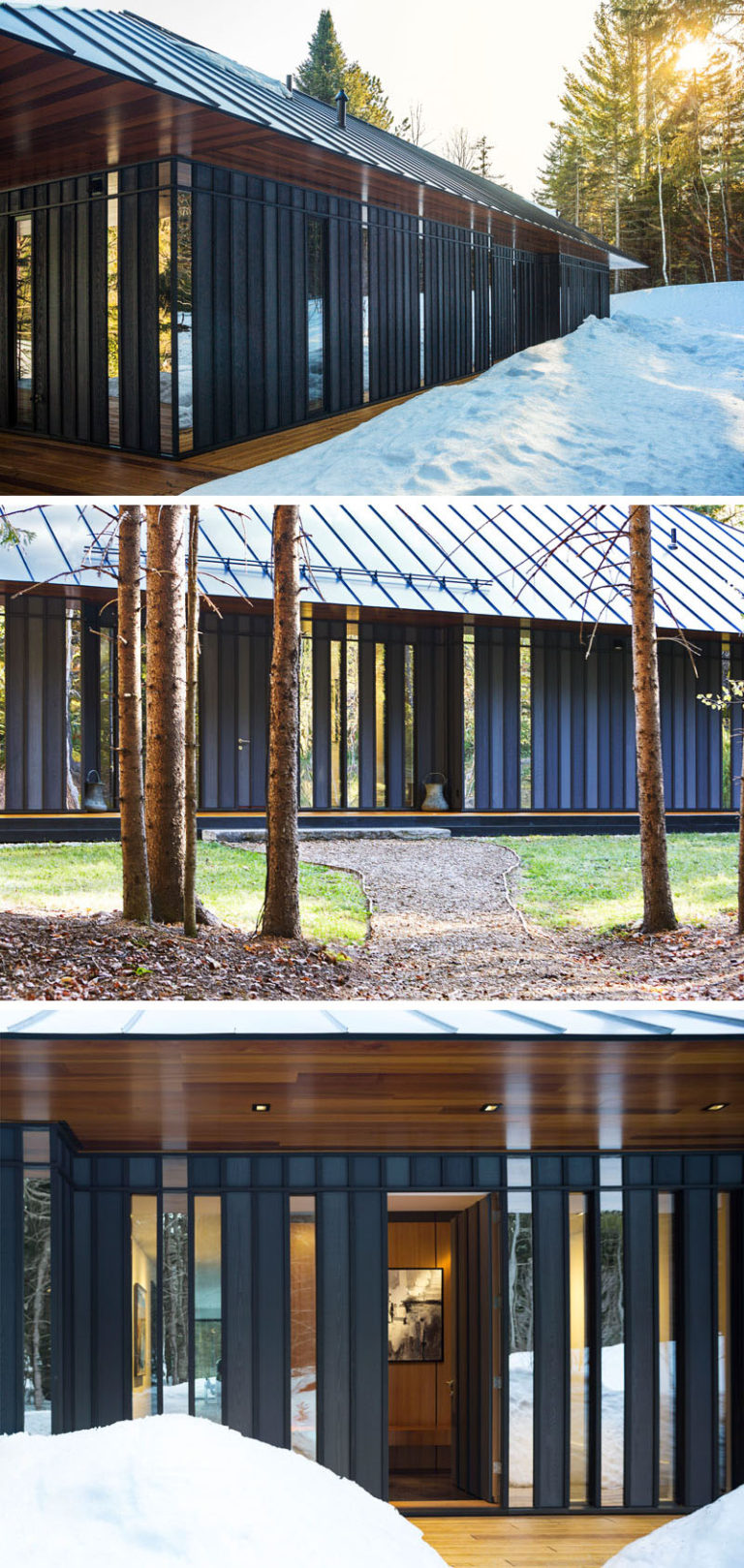 This New Metal Clad Guest House Is Surrounded By The Forest In Vermont