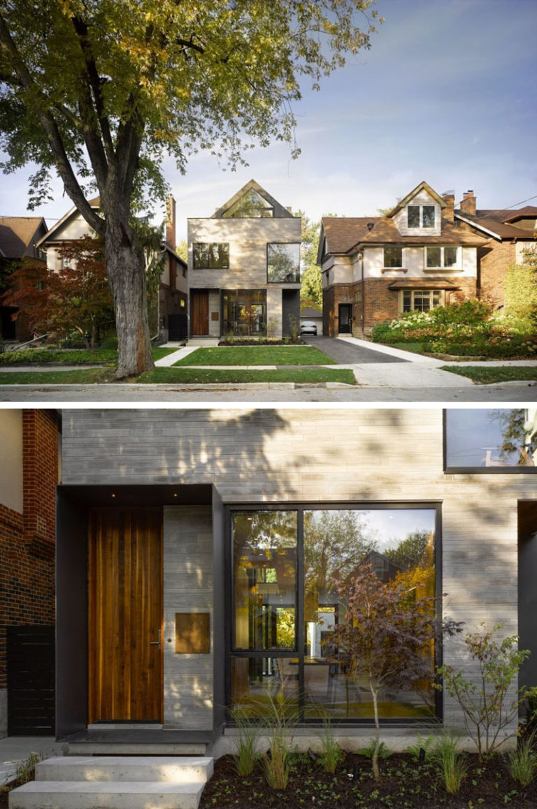 This Modern Infill House Sits Among The Original Houses In This Toronto ...