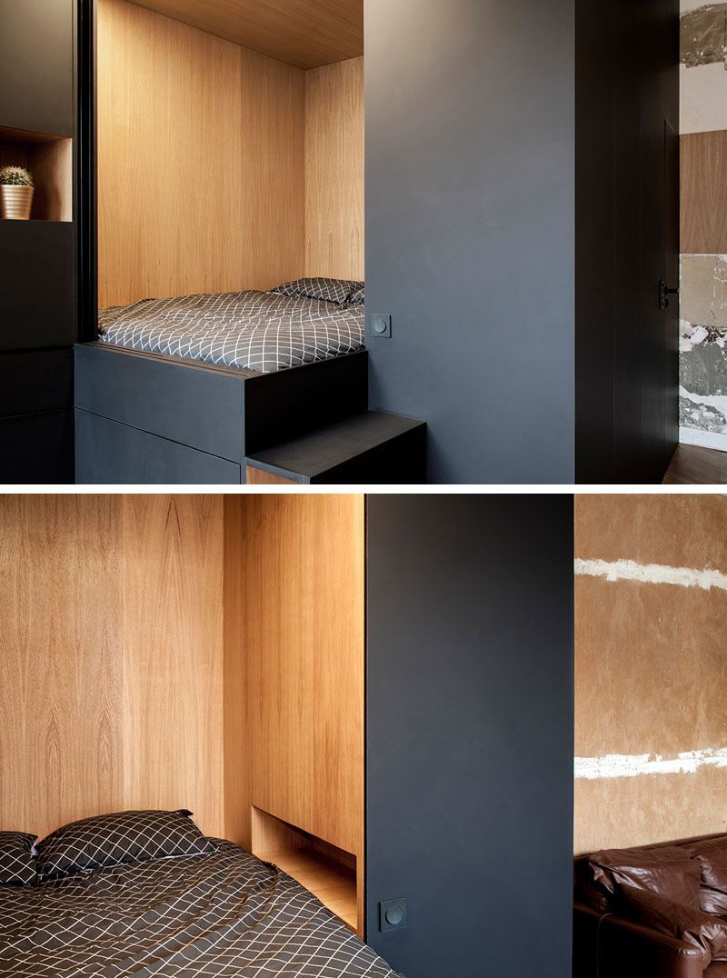A Custom Designed Bedroom Box Was Added To This Small Apartment