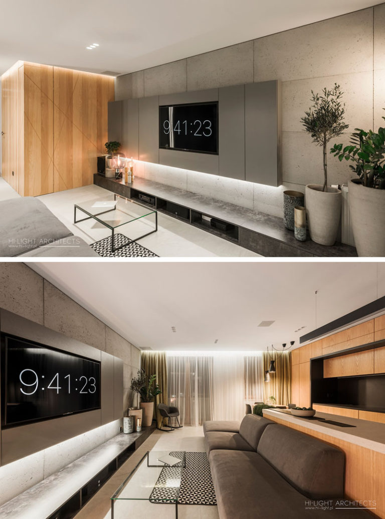 Hi-Light Architects have designed a modern apartment in Poland
