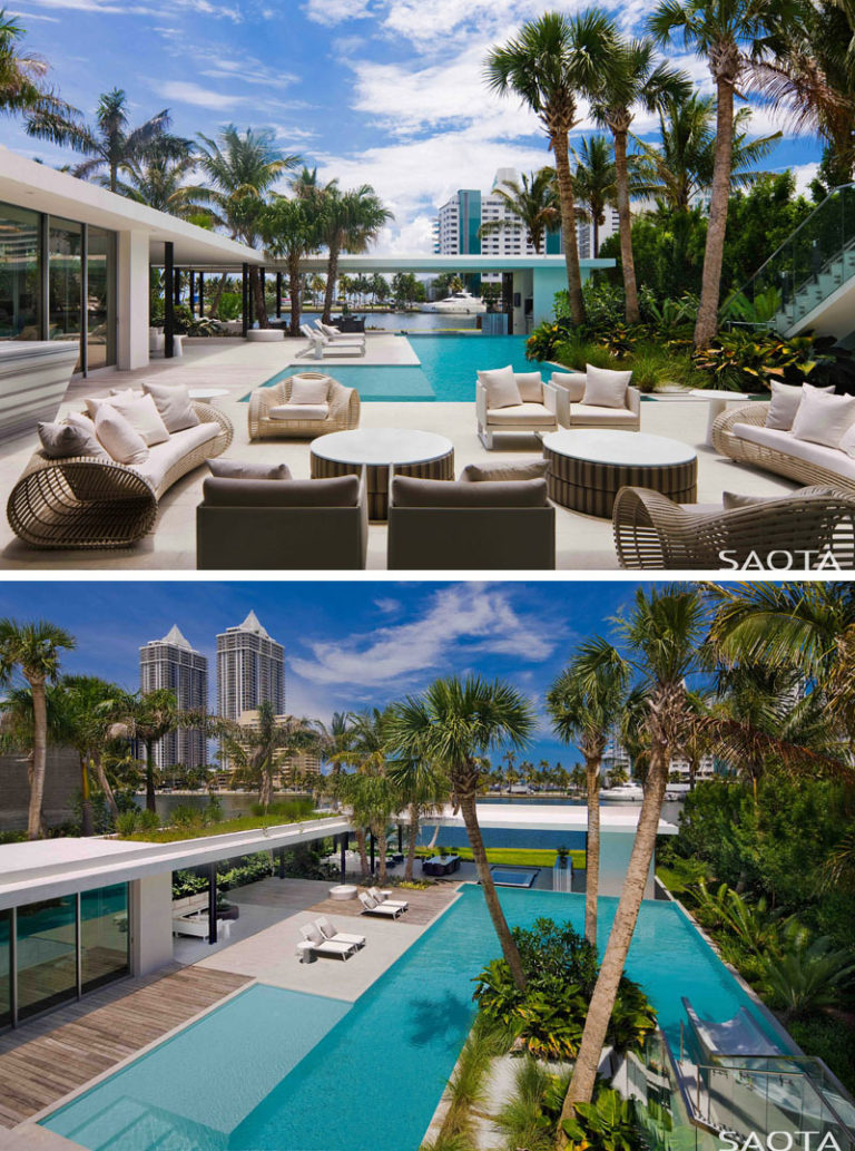 This Home In Miami Was Designed With A Slide To The Pool From The ...