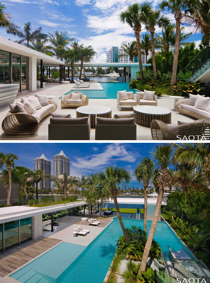 This Home In Miami Was Designed With A Slide To The Pool From The ...