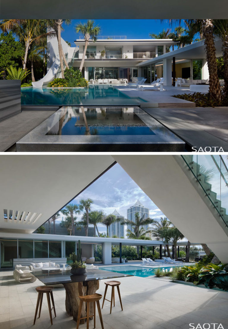 This Home In Miami Was Designed With A Slide To The Pool From The ...