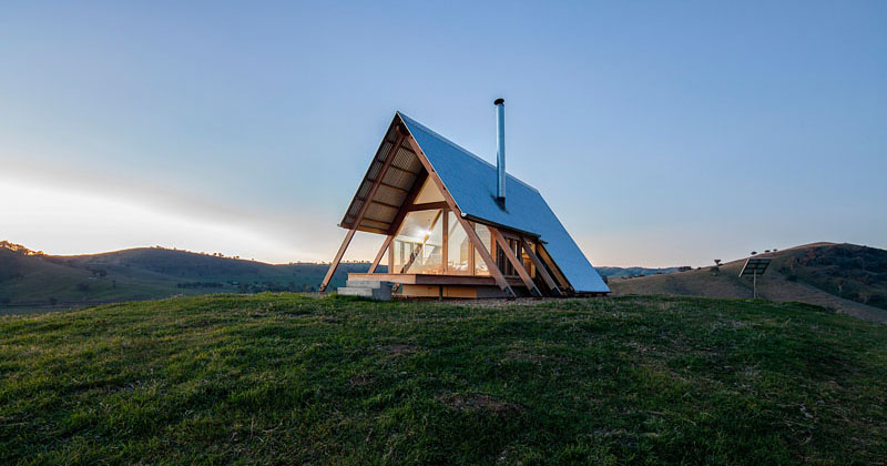 This New Cabin In Rural Australia Was Inspired By Classic ‘A’ Frame Tents