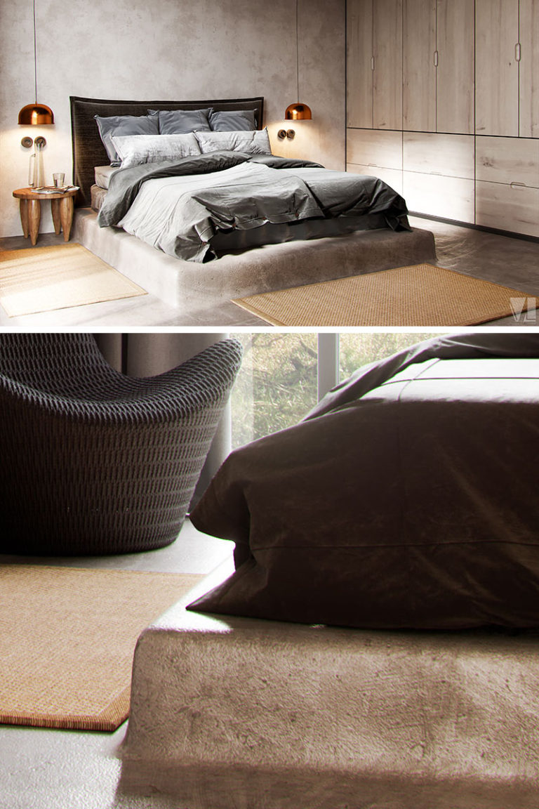 Design Idea - Bed Elevated On A Concrete Platform