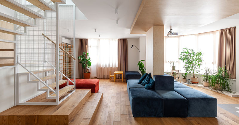 Maly&Krasota Design Have Completed A Multi-Floor Apartment In Kiev