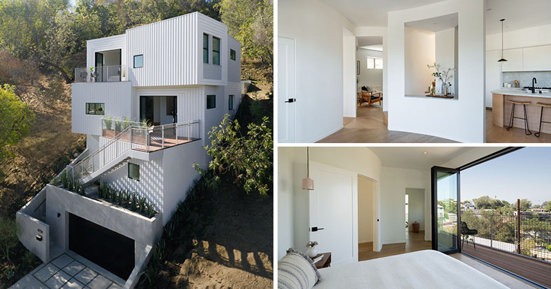 The Stack House Has Been Built Into A Los Angeles Hillside