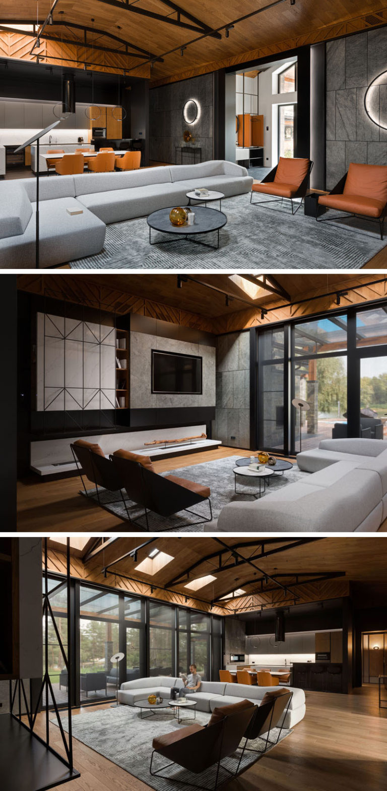 Chevron Patterns And High Ceilings Can Be Found Throughout This Home In ...