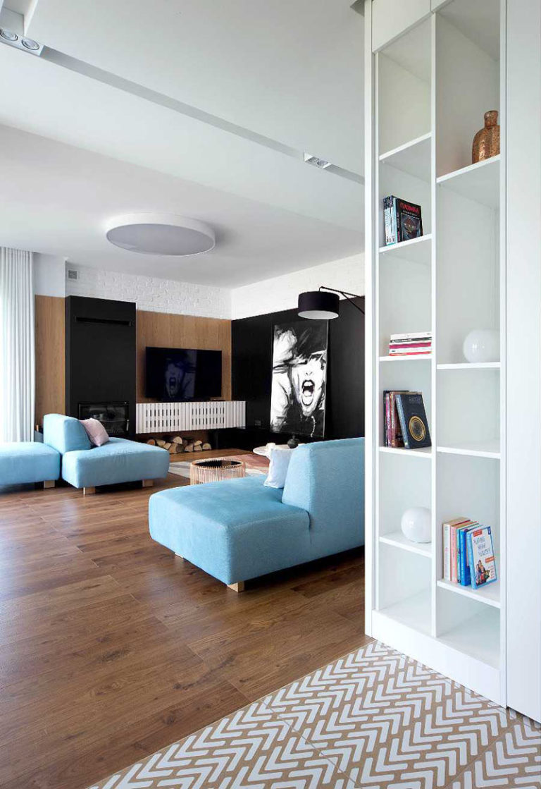 Design Detail - Patterned Flooring Helps To Define Areas In This House