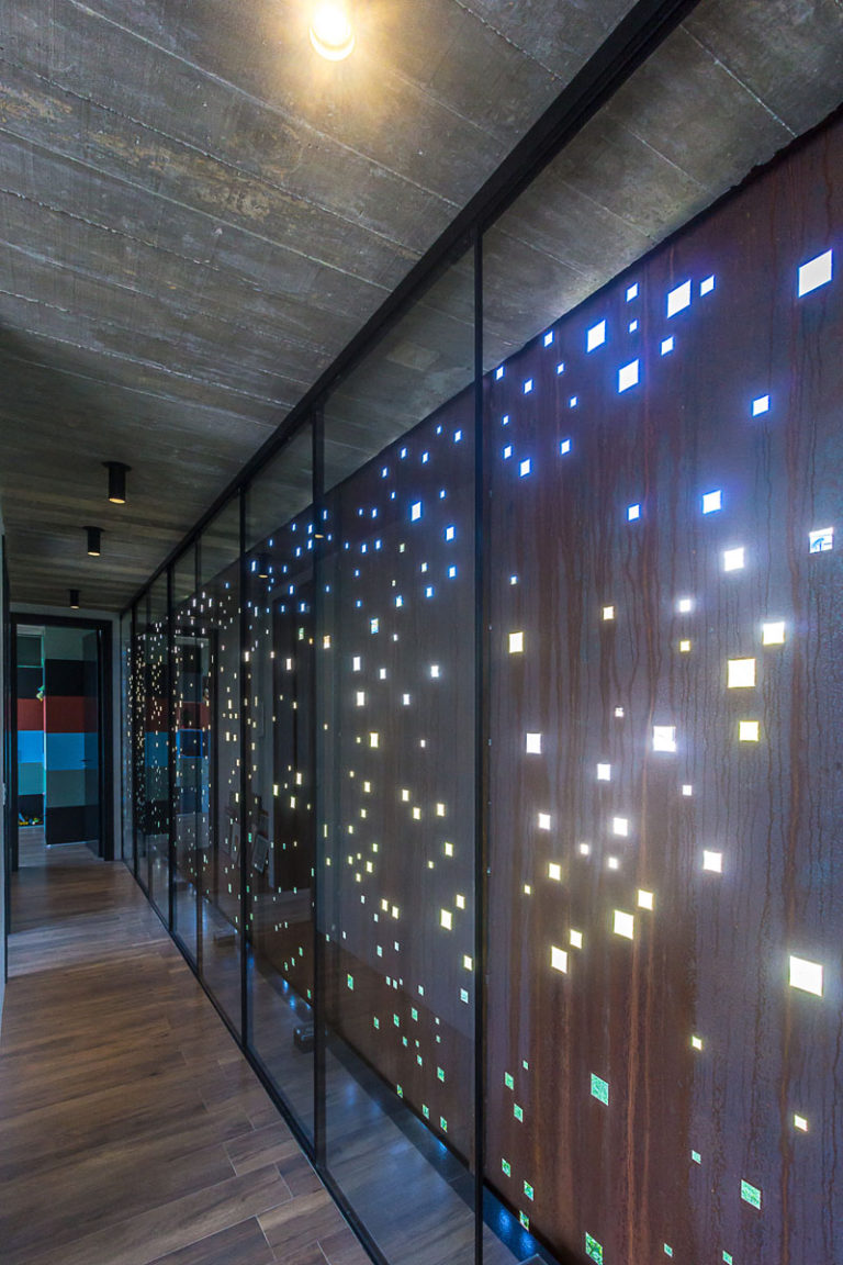 Design Detail: A Perforated Steel Screen Provides Privacy And Shade For ...